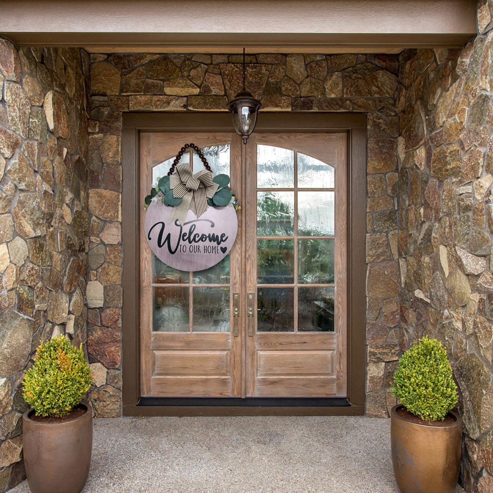 Msuo Christmas Ornaments 3D Welcome Sign for Front Door | Home ...
