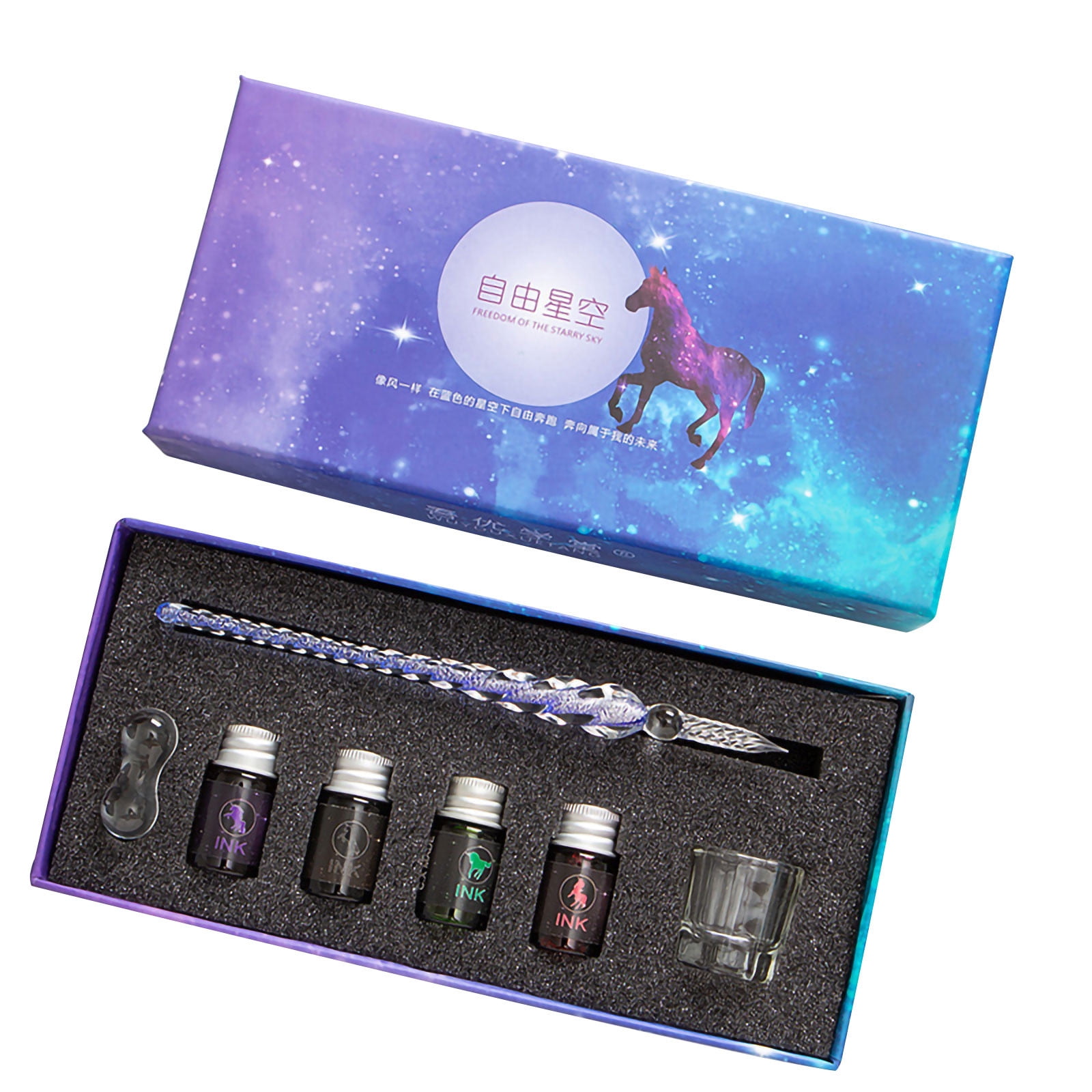 Msuo Pens Crystal Glass Pen Dipping Pen Star Color Ink Glass Star ...