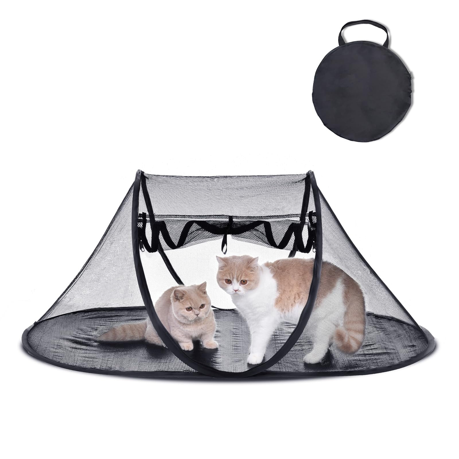 Msutree Pop-up Cat Tent, Portable Pet Playpen for Outdoor&Indoor ...