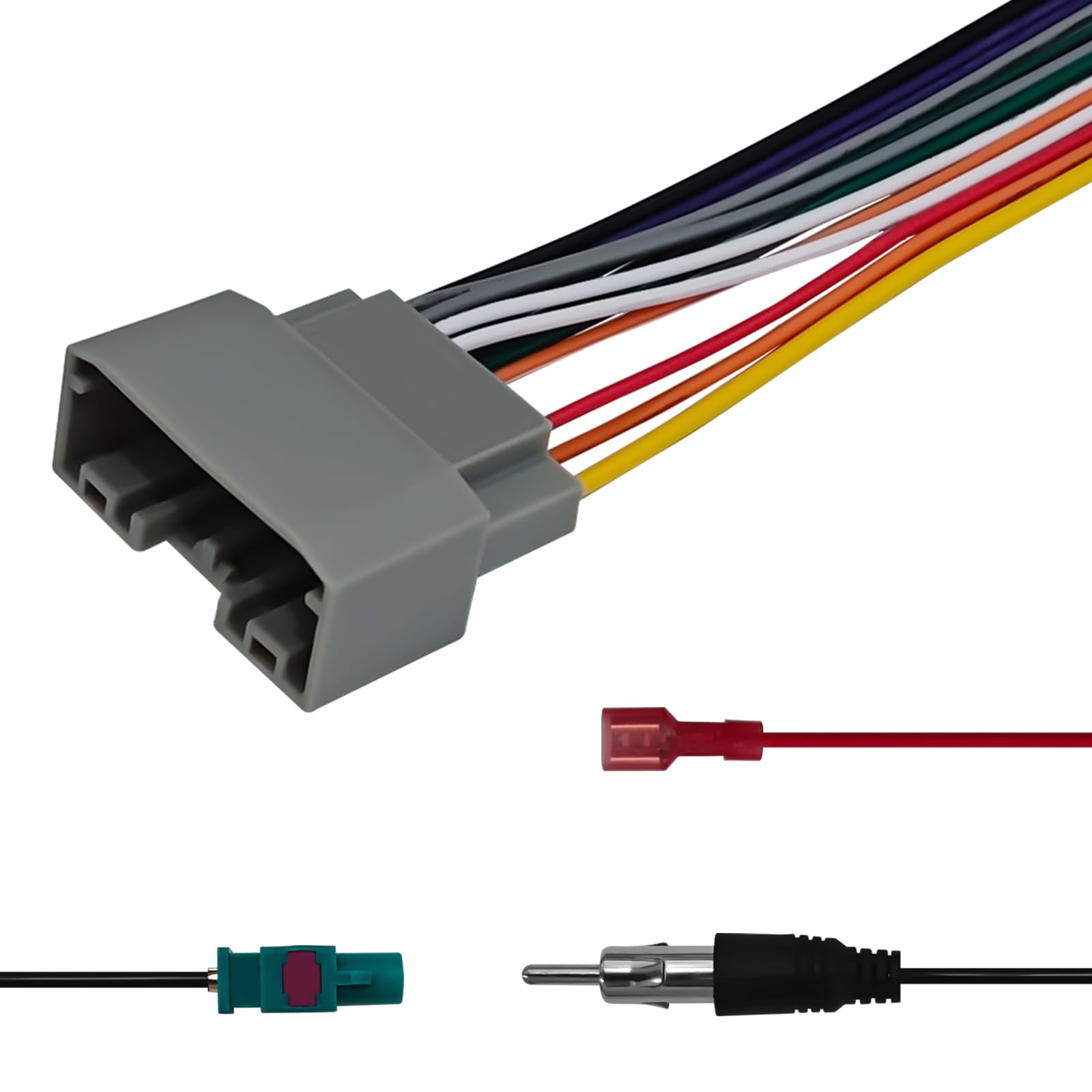 Msyuusr 3 PCS Car Radio Stereo Wiring Harness Connector, Radio Wiring ...