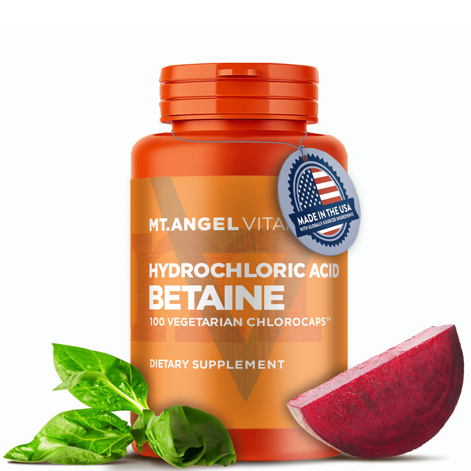 Mt. Angel Vitamins - Hydrochloric Acid Betaine, Supports Healthy ...