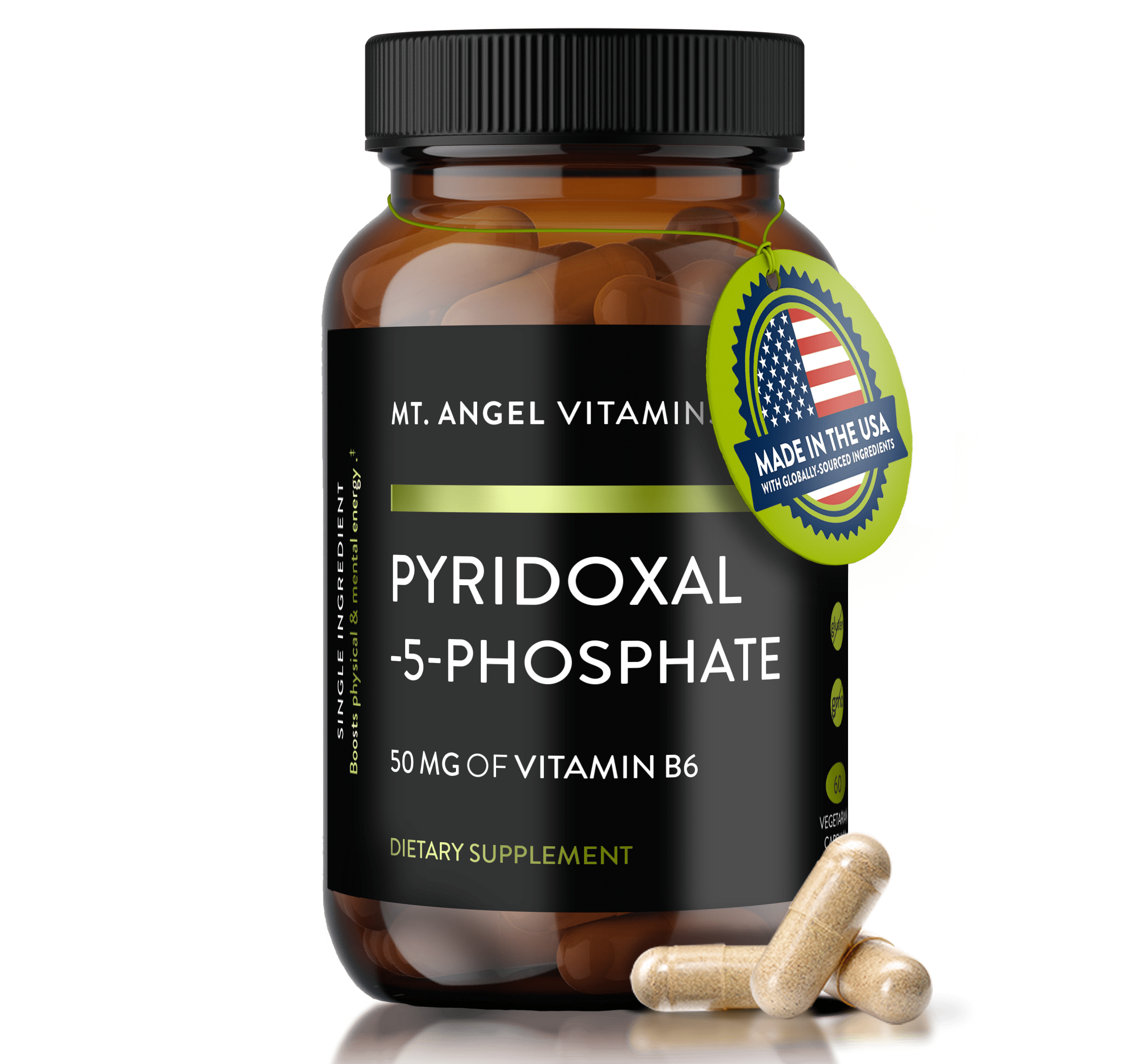 Mt. Angel Vitamins' P5P 50mg – Bioactive Vitamin B6 Supplement | Most ...