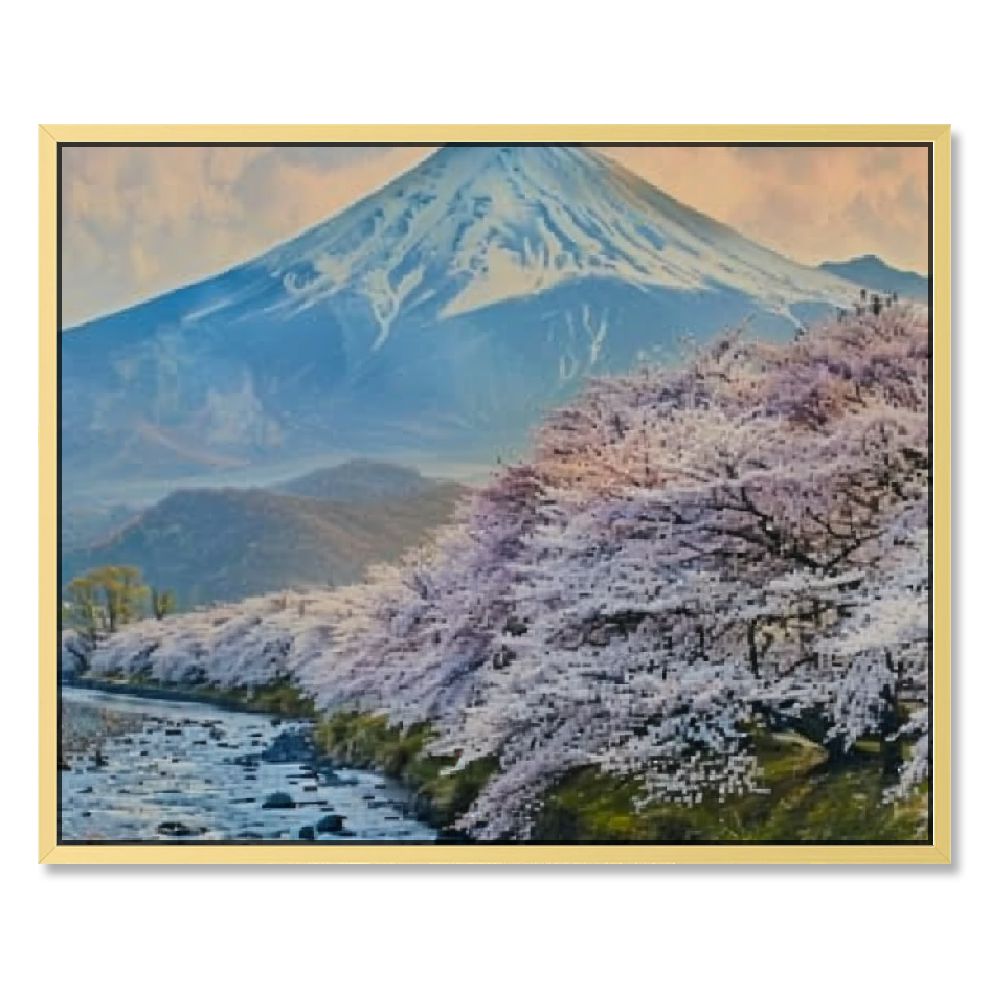 Mt. Biro Fall Wall Art Landscape Wall Art Japanese Cherry Blossom ...