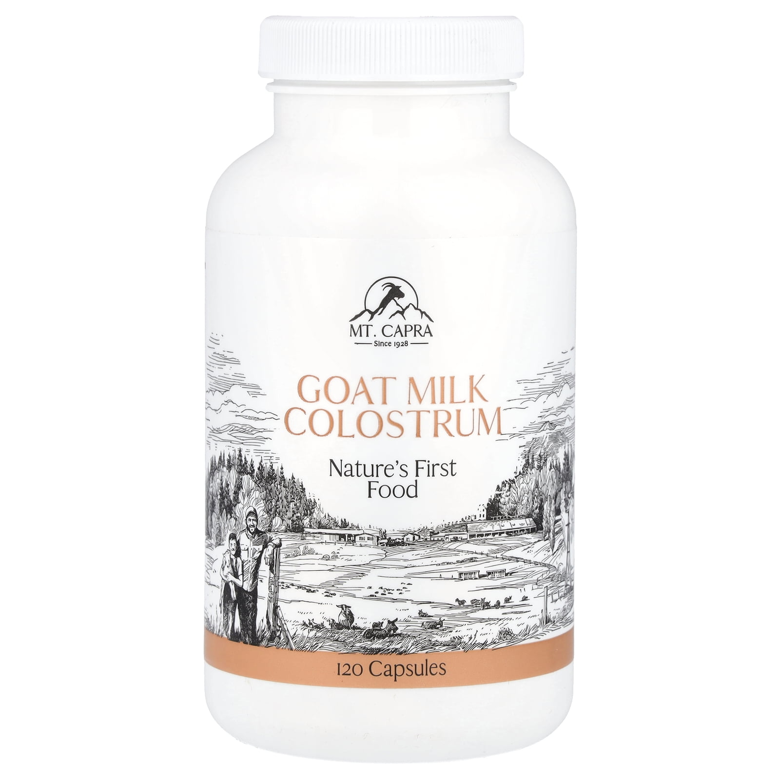 Mt. Capra Goat Milk Colostrum Capsules, Freeze Dried, 120 Count ...