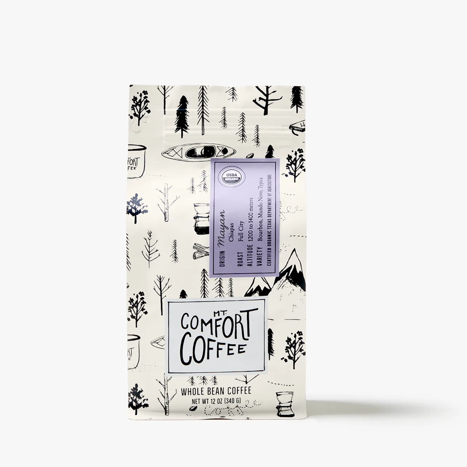 Mt. Comfort Coffee Organic Mayan Full City Roast, 12oz Bag - Walmart.com