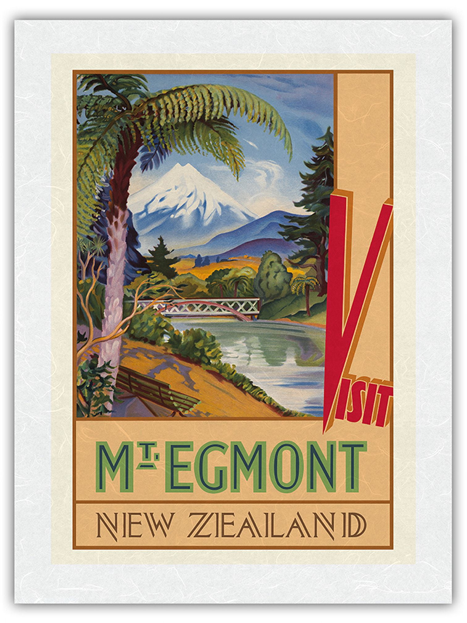 Mt. Egmont New Zealand - Mount Taranaki - New Zealand Railways ...