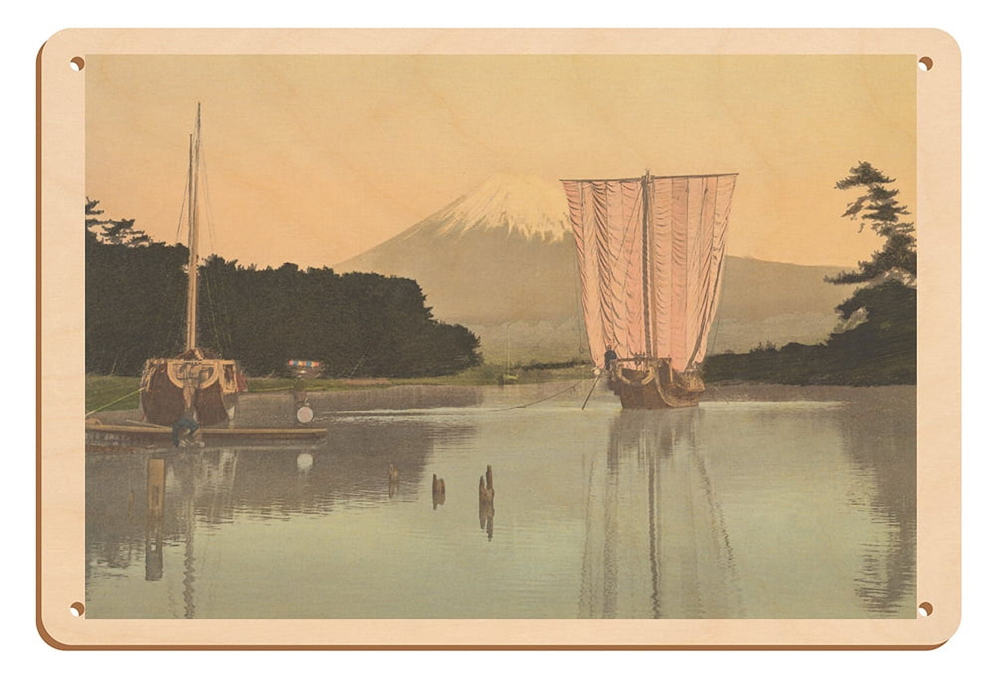 Mt. Fuji Japan - Ejiri Station - from Sixty-nine Stations of Kiso Road ...