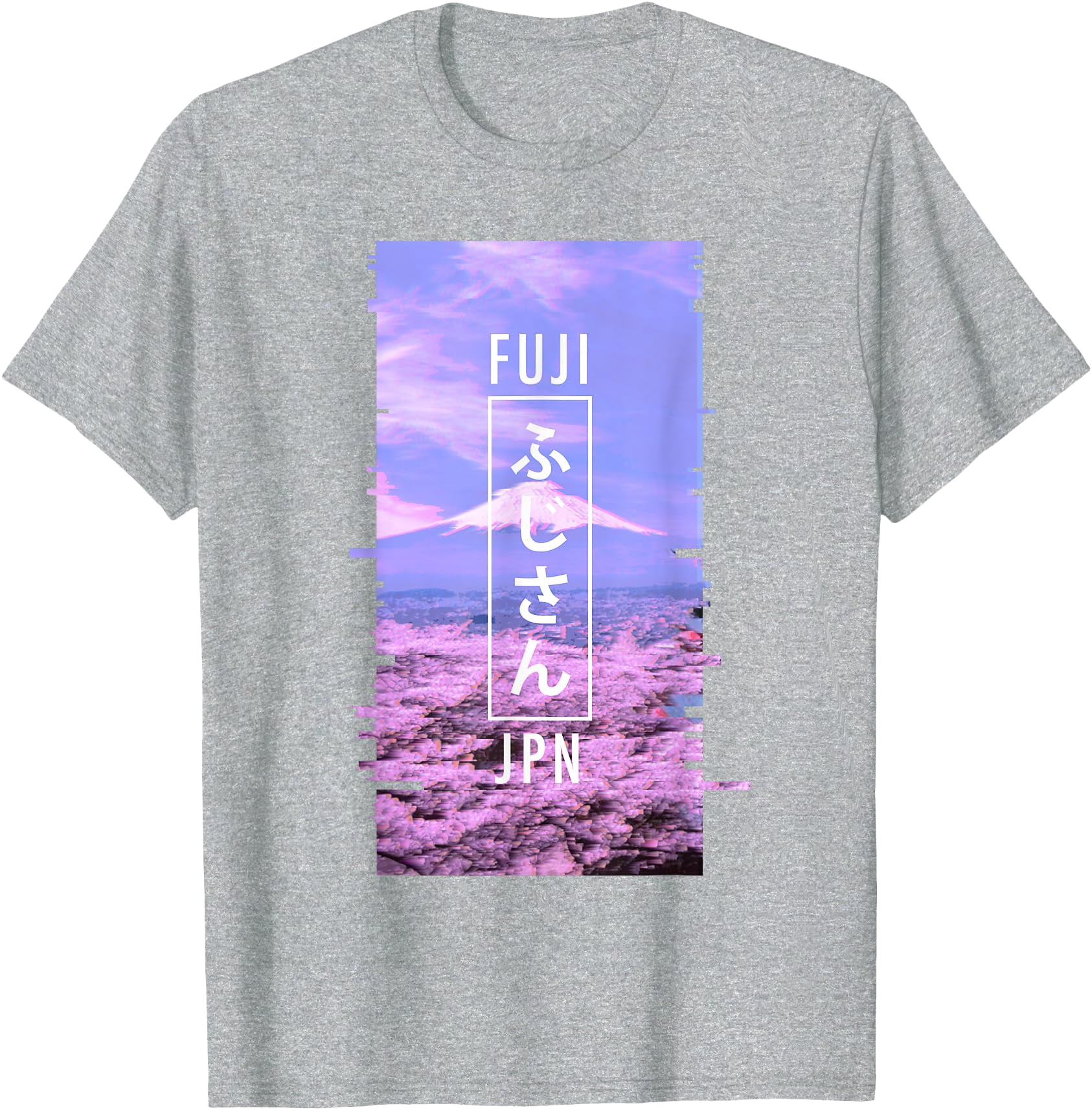 Mt Fuji Japan Glitch Art Japanese Vaporwave Softstyle Unisex T-Shirt ...