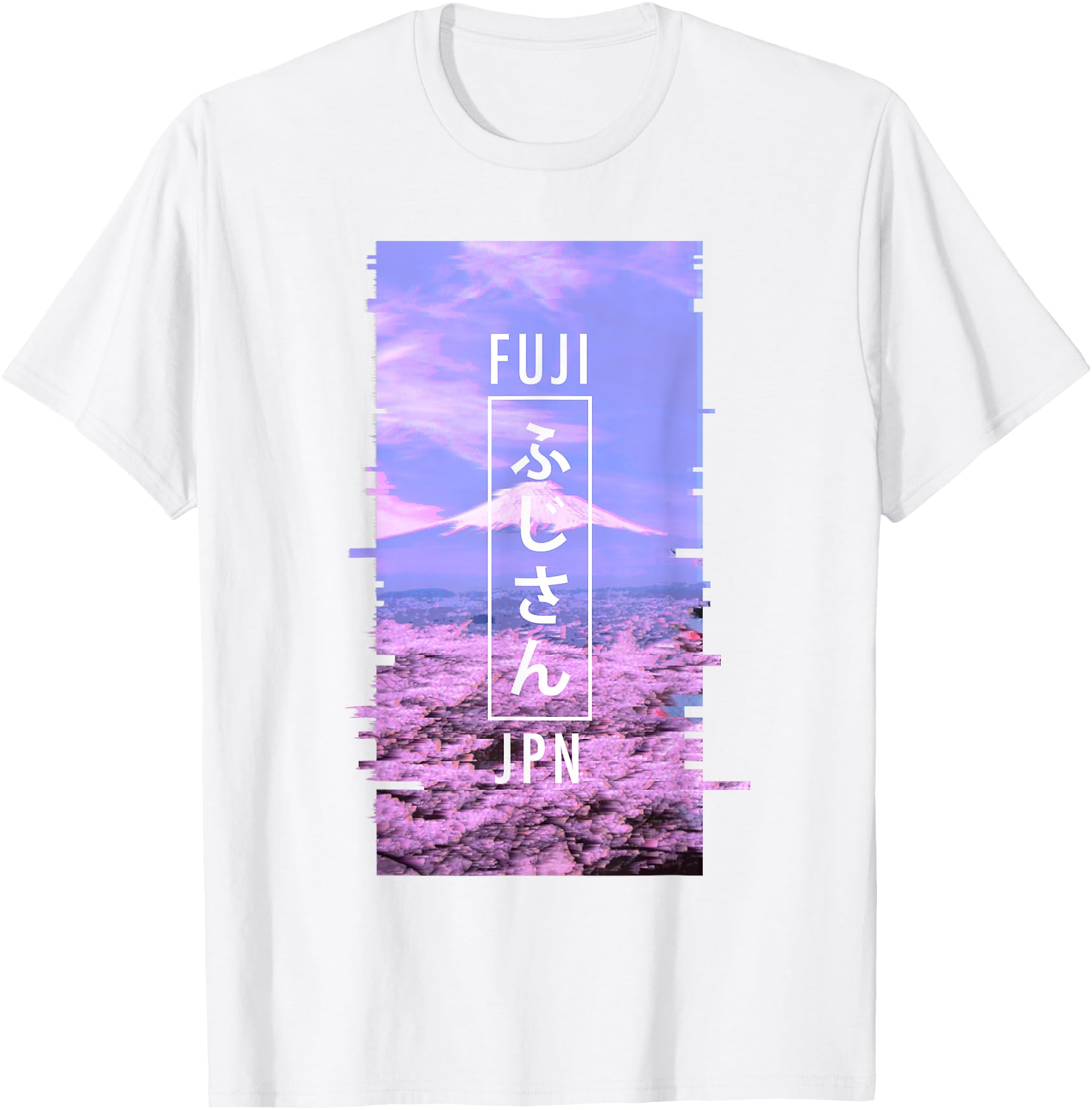 Mt Fuji Japan Glitch Art Japanese Vaporwave Softstyle Unisex T-Shirt ...