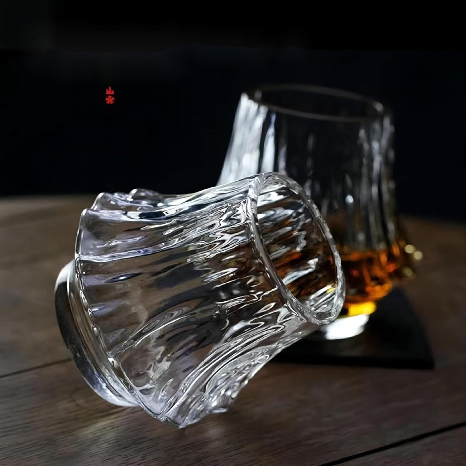 Mt. Fuji Rock Glass (Plain) Mt. Fuji Tumbler Glass, Fuji, Whiskey Glass, Beer Glass, Paulownia ...
