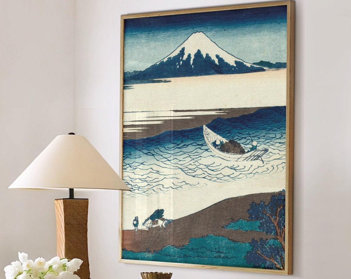Mt. Fuji Tama River Katsushika Hokusai Japanese Woodblock Art Print ...