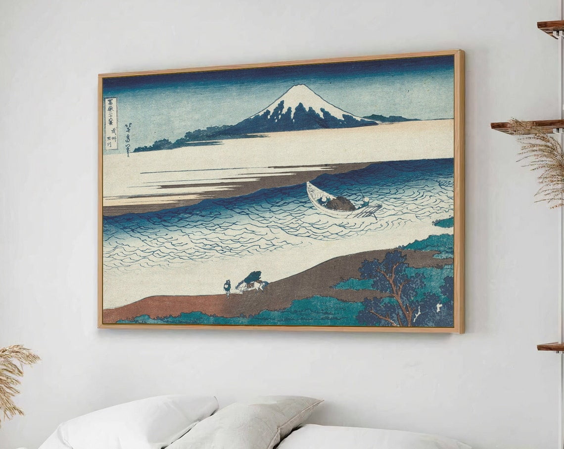 Mt. Fuji Tama River Katsushika Hokusai Japanese Woodblock Art Print ...