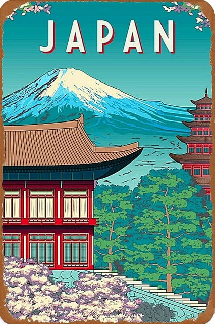Mt. Mount Fuji Japan Japanese Asia Asian Retro Travel Art Print Wall ...