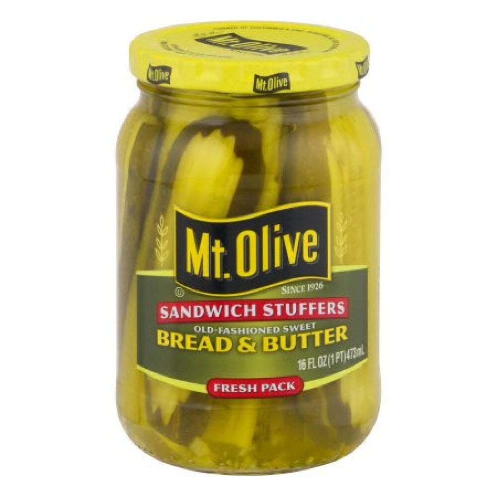Mt. Olive Sandwich Stuffers Bread and Butter Pickles, 16 fl oz Pack of ...