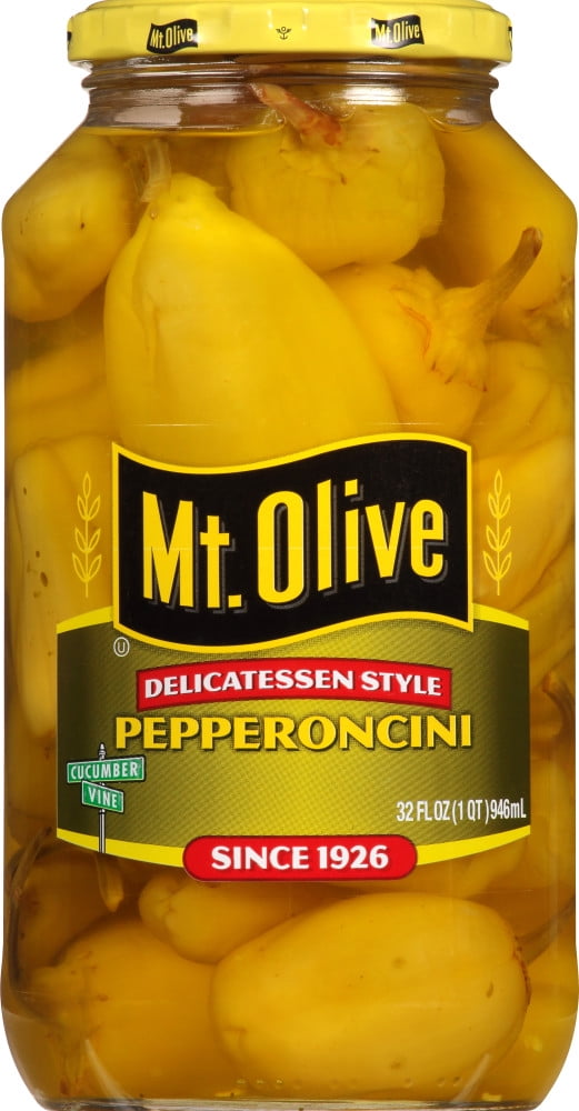 Mt. Olive Pickled Whole Pepperoncini Peppers, Delicatessen Style, 32 fl ...