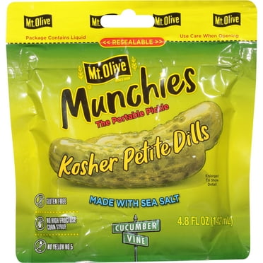 Mt. Olive Kosher Dill Petite Snack Crunchers 16 fl. oz. Jar (Pack of 3 ...