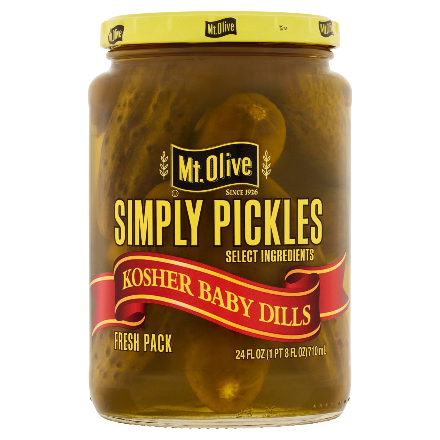 Mt. Olive Pickle Baby Kosher Dills Made With Sea Salt 24 oz Package May ...