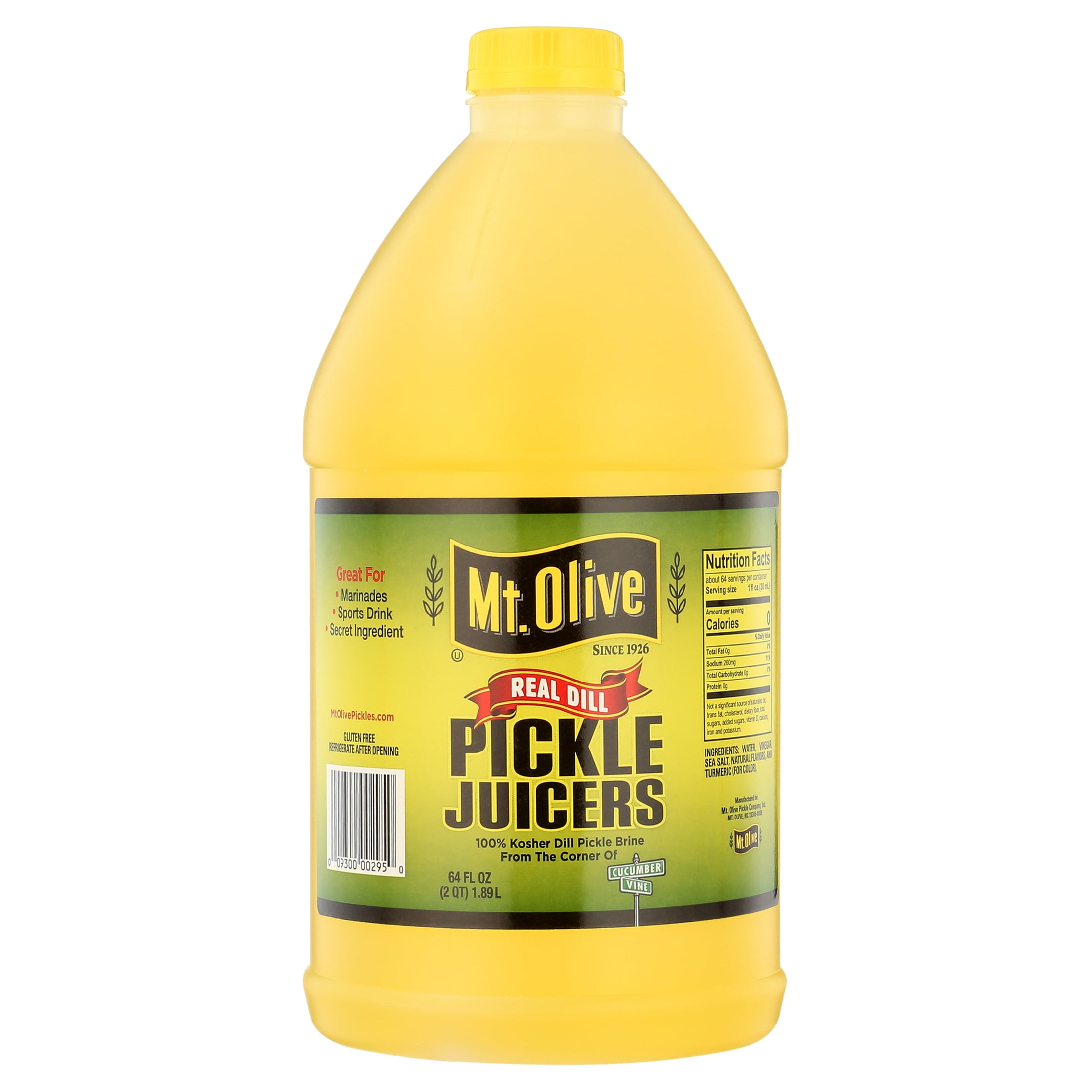Mt. Olive Pickle Juice, 100% Kosher Dill Pickle Brine, 64 Ounce Bottle ...