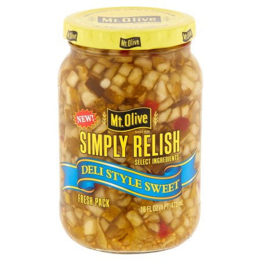 Mt. Olive Simply Relish Deli Style Sweet, Low Calorie, Vegan, Gluten ...
