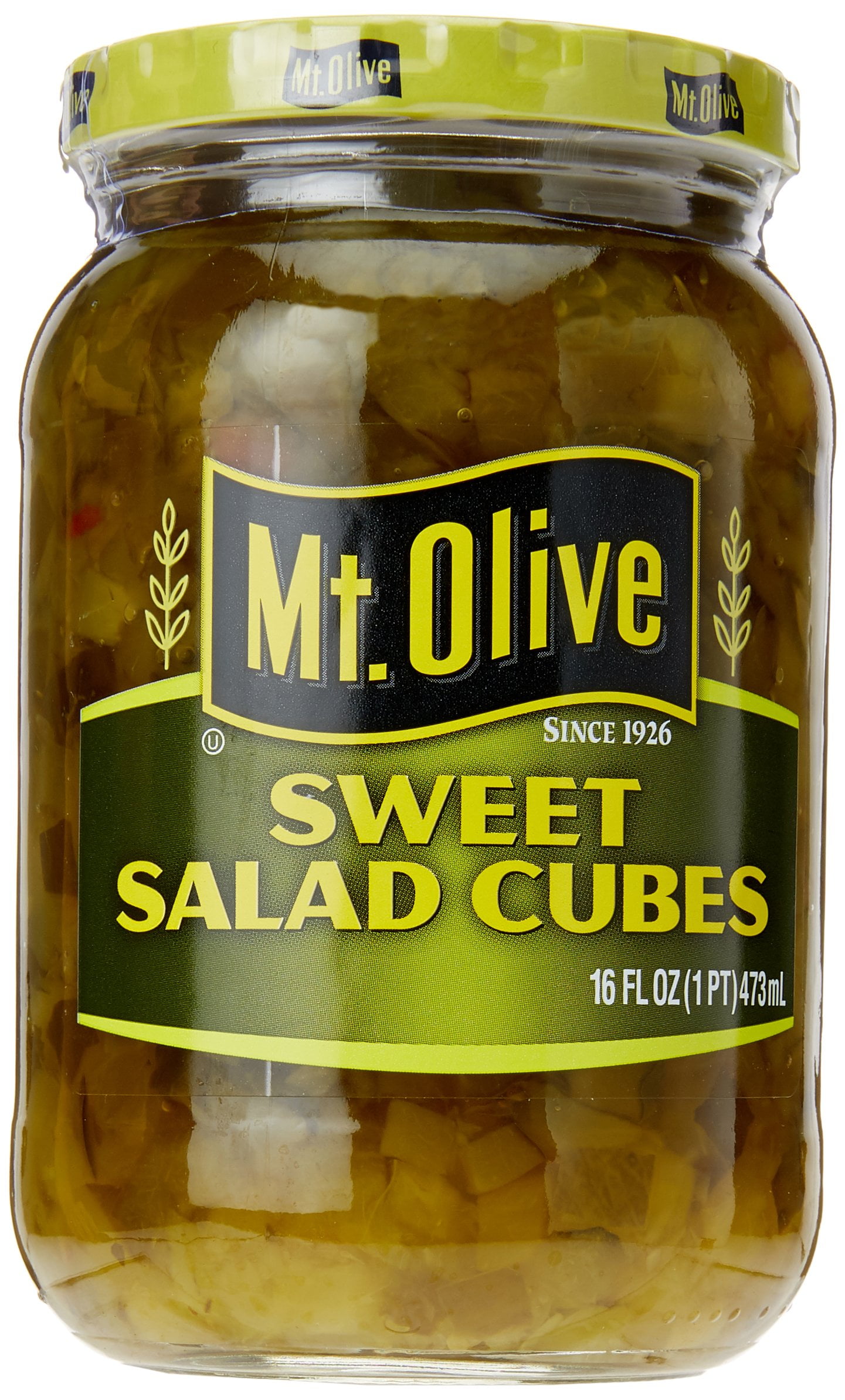Mt. Olive Sweet Salad Cubes, Pickle Flavored, Vinegar Flavor, 16Oz ...