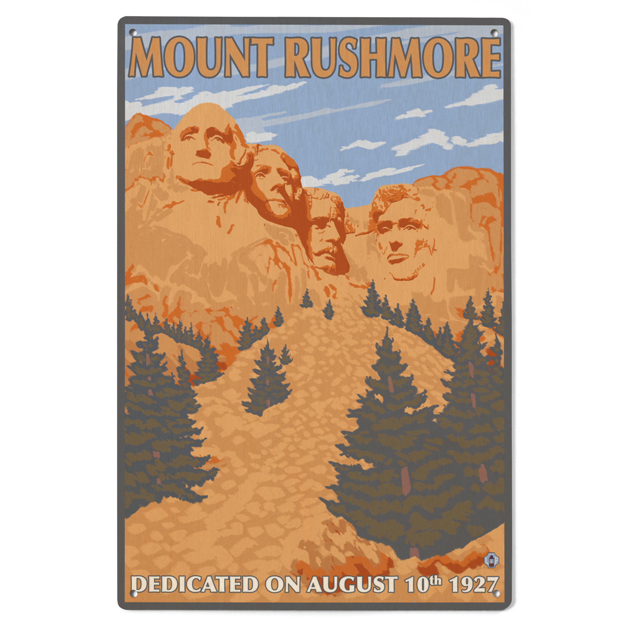 Mt Rushmore National Memorial, South Dakota Birch Wood Wall Sign (6x9 ...
