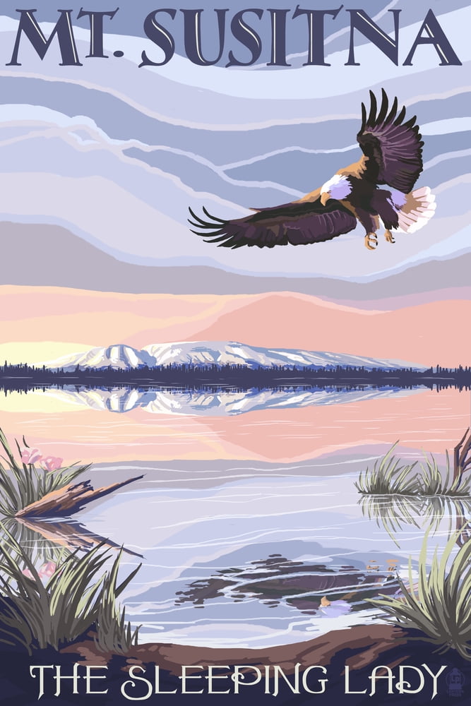 Mt. Susitna, Alaska, The Sleeping Lady (9x12 Wall Art Print, Home Decor ...