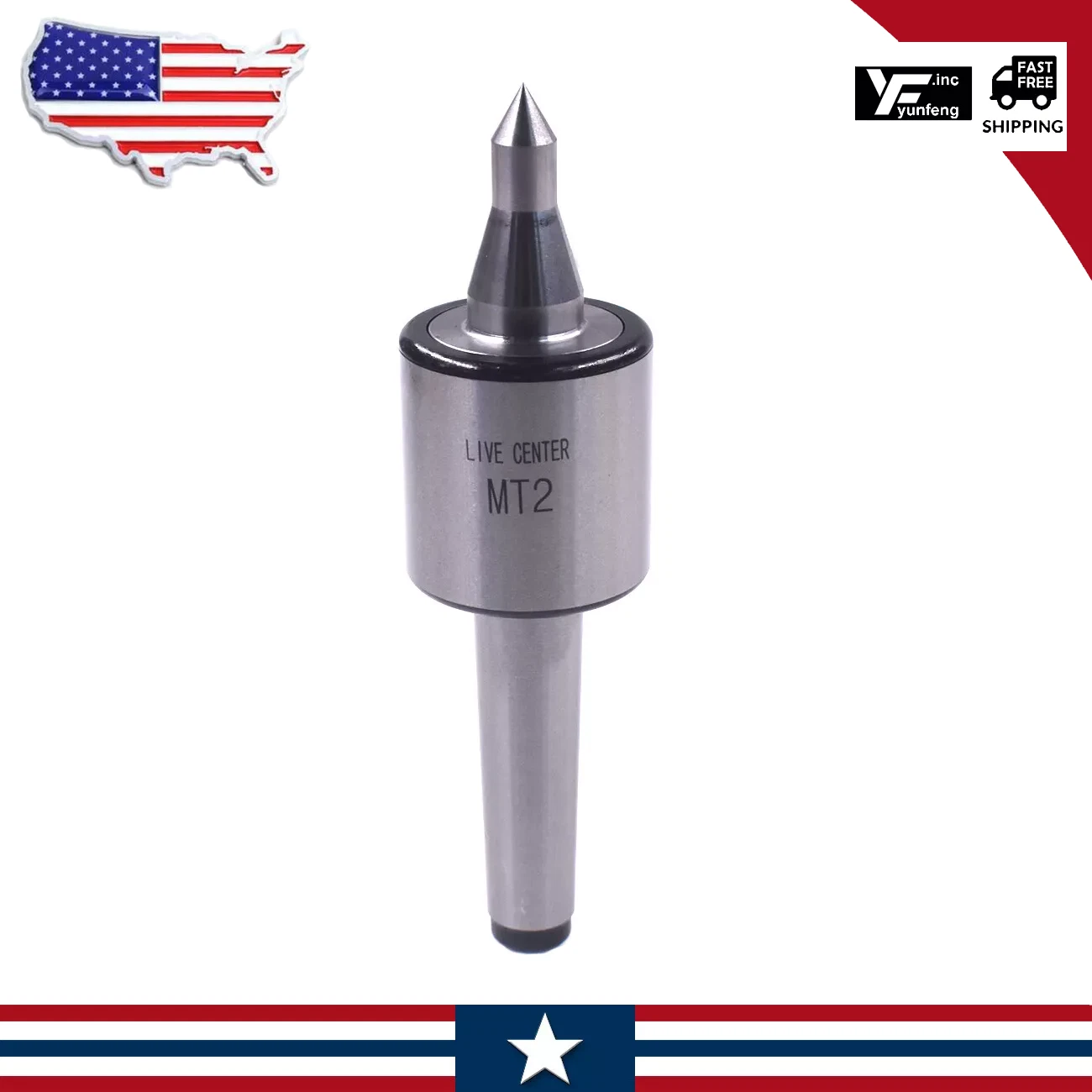 Mt2 Live Center Morse Taper Precision 0.000197'' Cnc Long Spindle Lathe ...