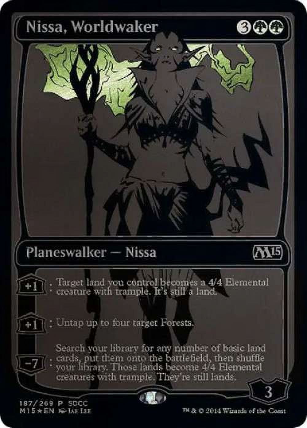 MtG 2015 Core Set Mythic Rare Nissa, Worldwaker (SDCC2014) #187 ...
