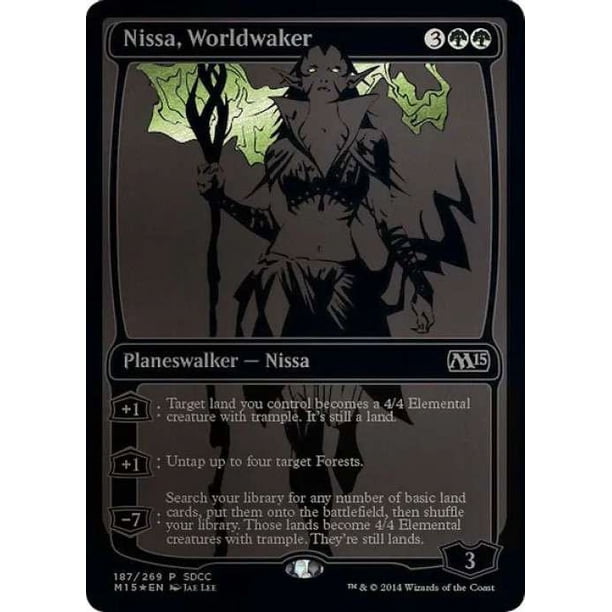 MtG 2015 Core Set Mythic Rare Nissa, Worldwaker (SDCC2014) #187 ...