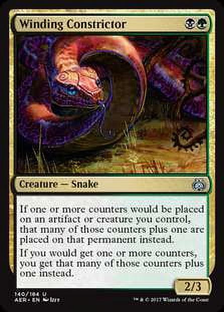 MtG Aether Revolt Uncommon Winding Constrictor (Foil) #140 - Walmart.com