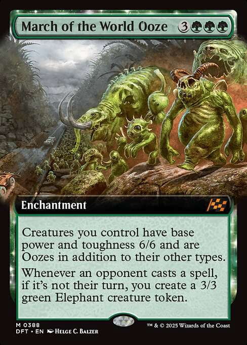 MtG Aetherdrift Mythic Rare March of the World Ooze (Extended Art) #388 ...