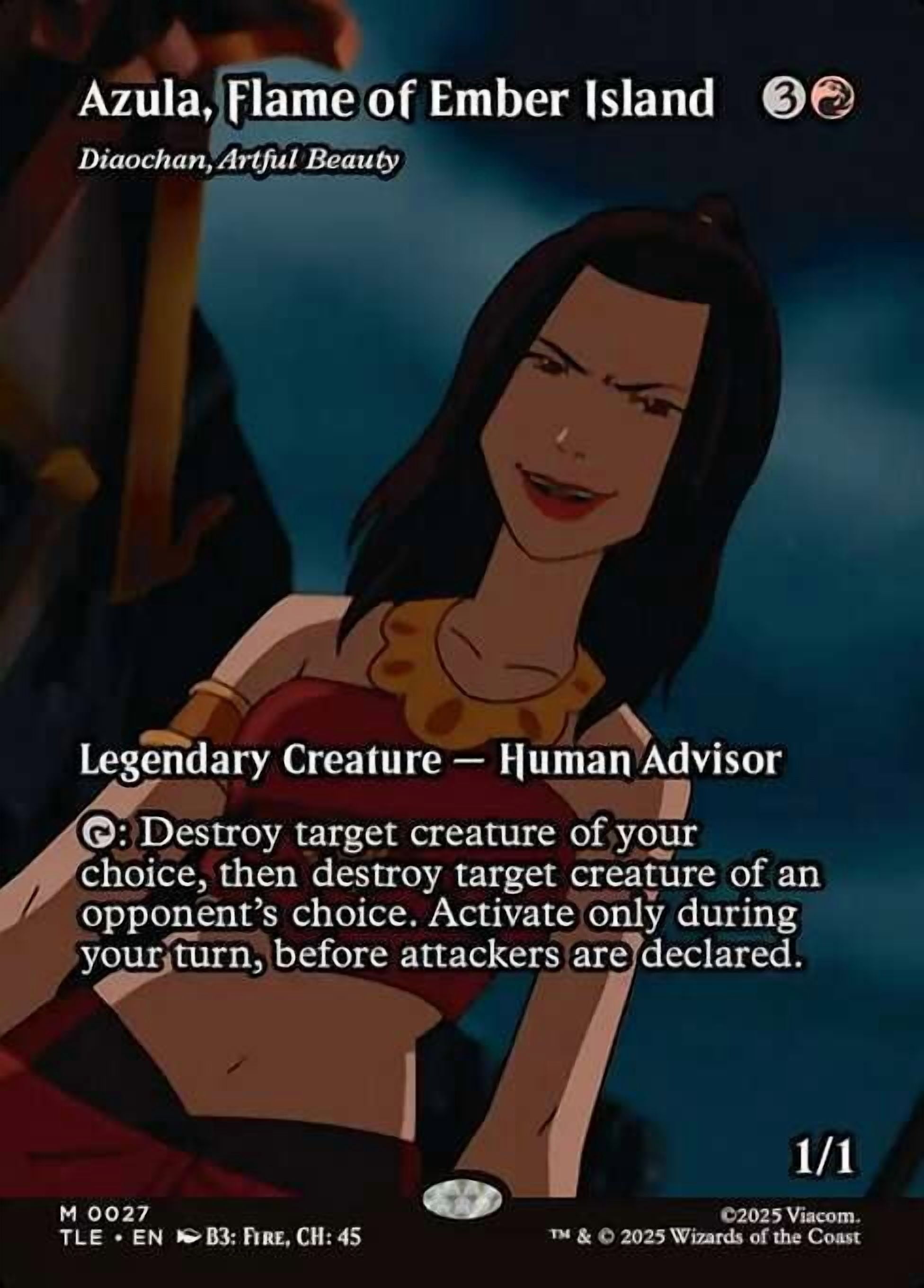 MtG Avatar the Last Airbender Mythic Rare Azula, Flame of Ember Island ...