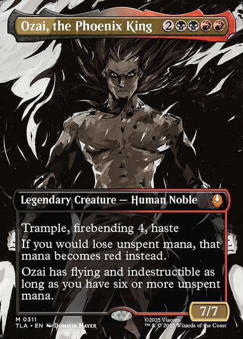 MtG Avatar the Last Airbender Mythic Rare Ozai, the Phoenix King ...