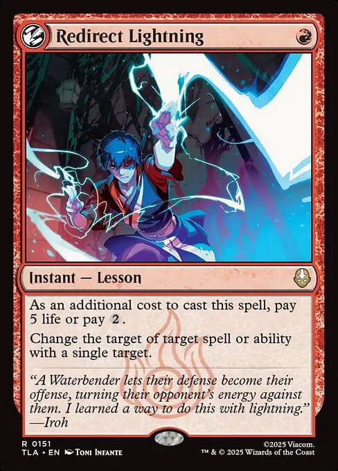 MtG Avatar the Last Airbender Rare Redirect Lightning #151 - Walmart.com