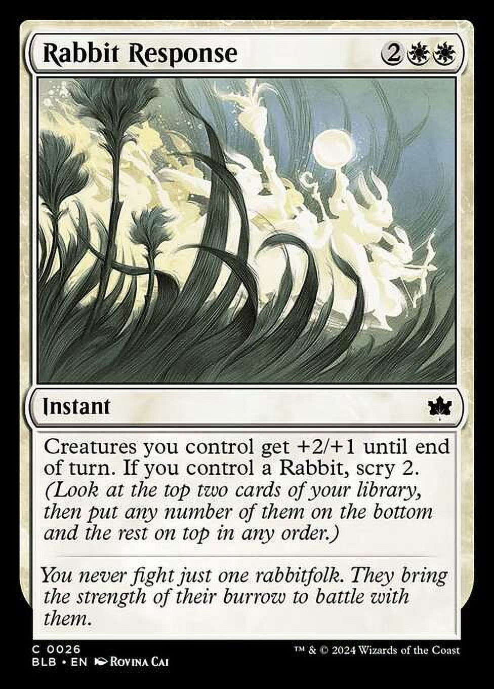 MtG Bloomburrow Common Rabbit Response #26 - Walmart.com