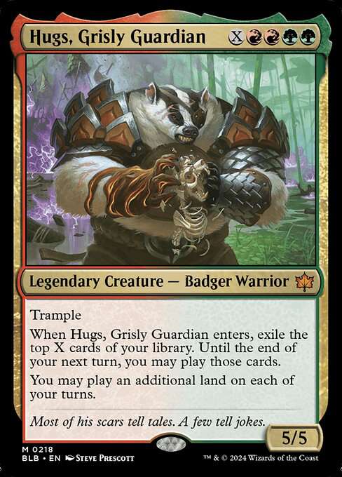 MtG Bloomburrow Mythic Rare Hugs, Grisly Guardian #218 - Walmart.com