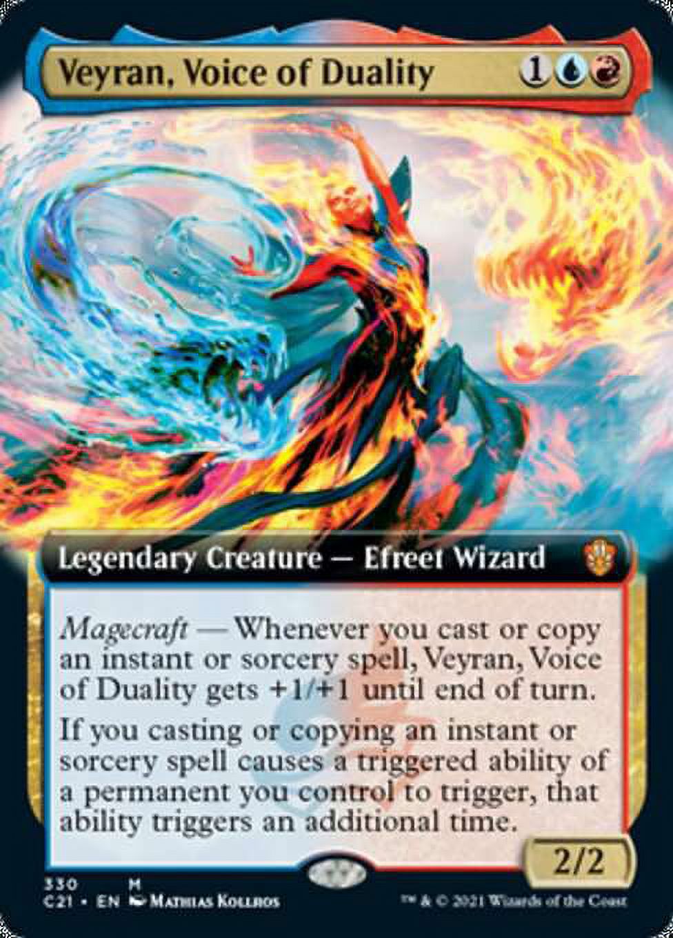 MtG Commander 2021 Mythic Rare Veyran, Voice of Duality (Extended Art ...
