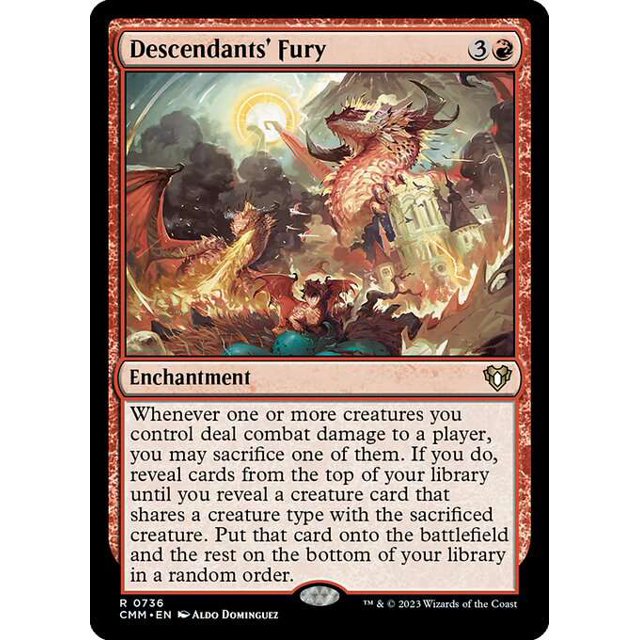 MtG Commander Masters Rare Descendants' Fury (Commander) #736 - Walmart.com