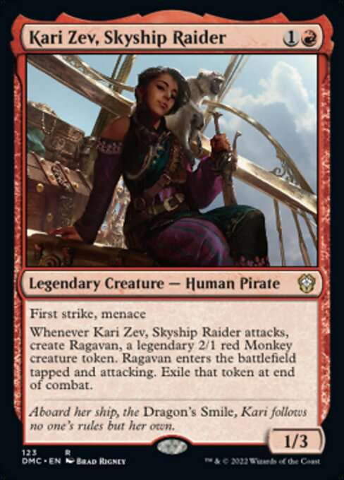 MtG Dominaria United Commander Rare Kari Zev, Skyship Raider #123 ...