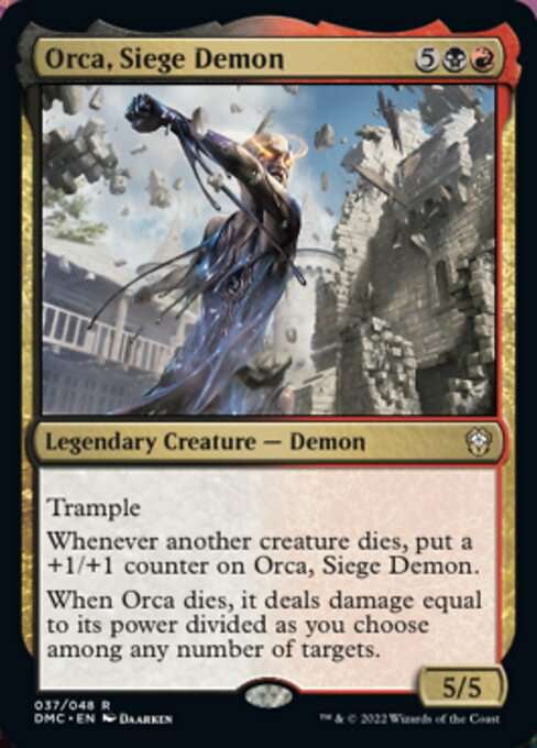 MtG Dominaria United Commander Rare Orca, Siege Demon [Legends Retold ...