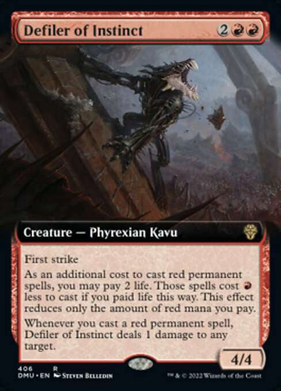 MtG Dominaria United Rare Defiler of Instinct (Extended Art) #406 ...