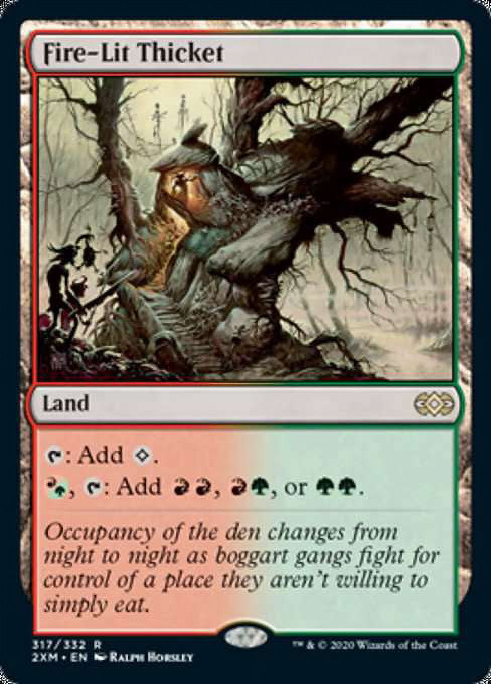 MtG Double Masters Rare Fire-Lit Thicket (Foil) #317 - Walmart.com