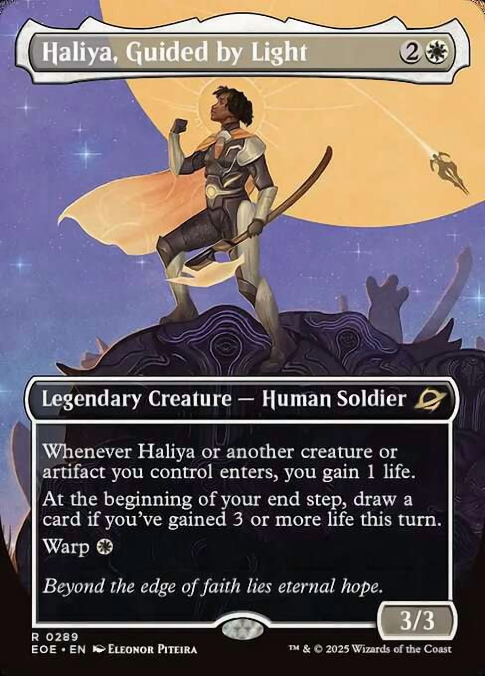 MtG Edge of Eternities Rare Haliya, Guided by Light (Triumphant) #289 - Walmart.com