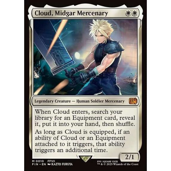 MtG Final Fantasy Mythic Rare Cloud, Midgar Mercenary [FOIL] #10 ...