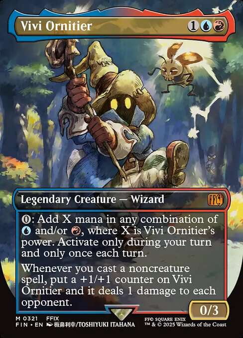 MtG Final Fantasy Mythic Rare Vivi Ornitier (Borderless Alternate Art ...