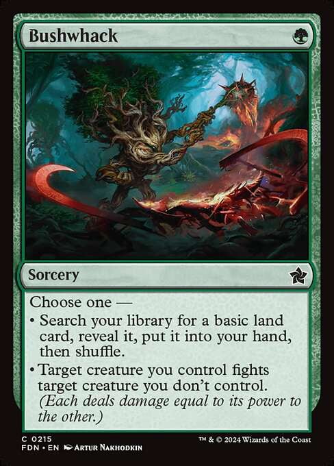 MtG Foundations Common Bushwhack #215 - Walmart.com