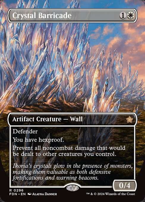 MtG Foundations Rare Crystal Barricade (Borderless) #296 - Walmart.com