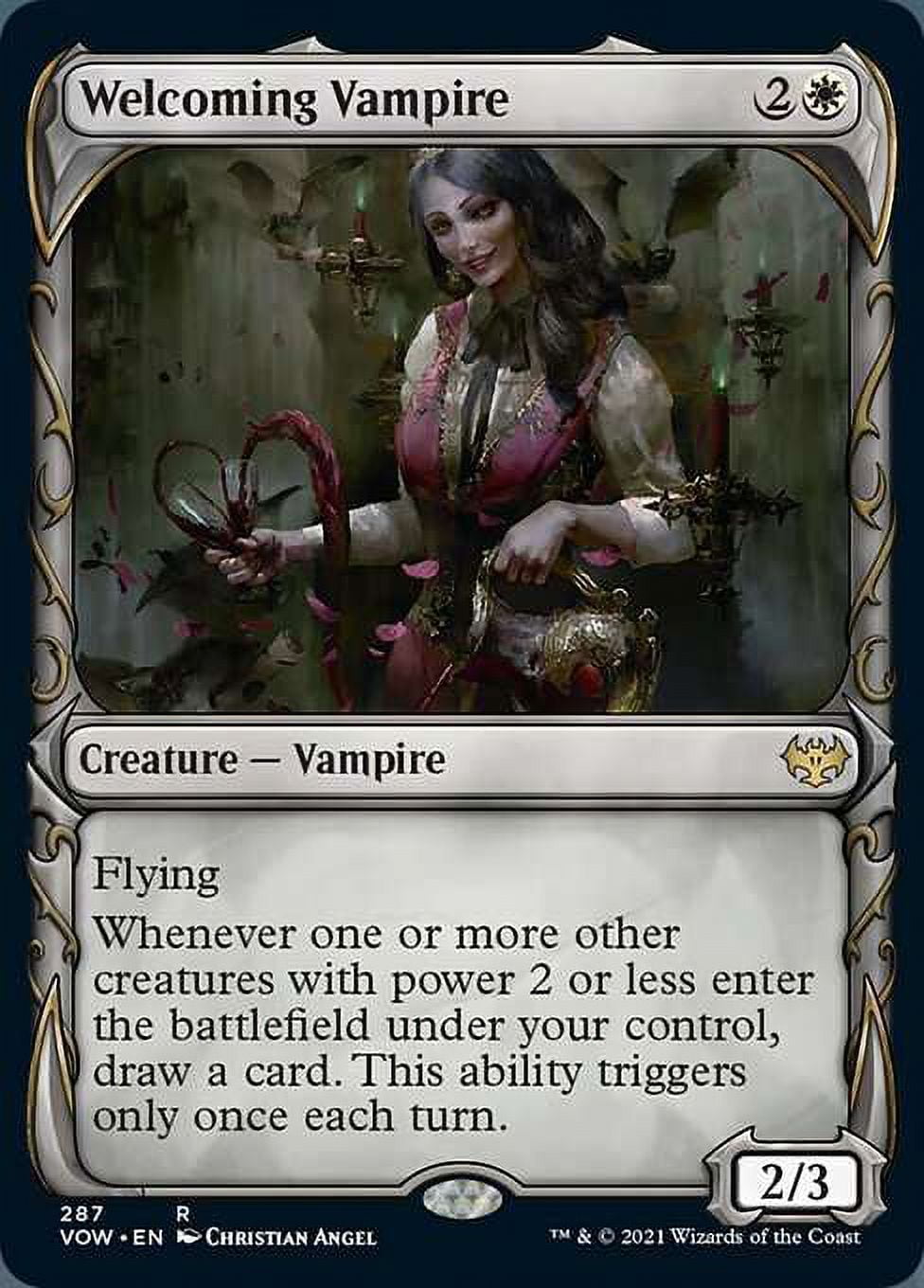 MtG Innistrad: Crimson Vow Rare Welcoming Vampire (Showcase) #287 ...