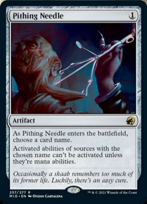 MtG Innistrad: Midnight Hunt Rare Pithing Needle #257 - Walmart.com