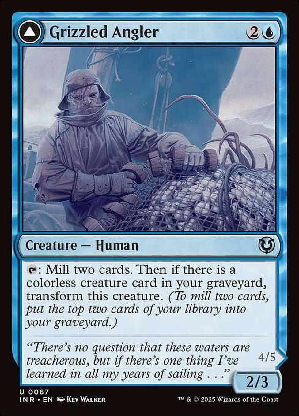 MtG Innistrad Remastered Uncommon Grizzled Angler // Grisly Anglerfish ...